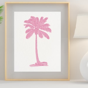 Pink Palm Tree Printable Art ~ Wall Art ~ Pink Palm Tree Posters ...