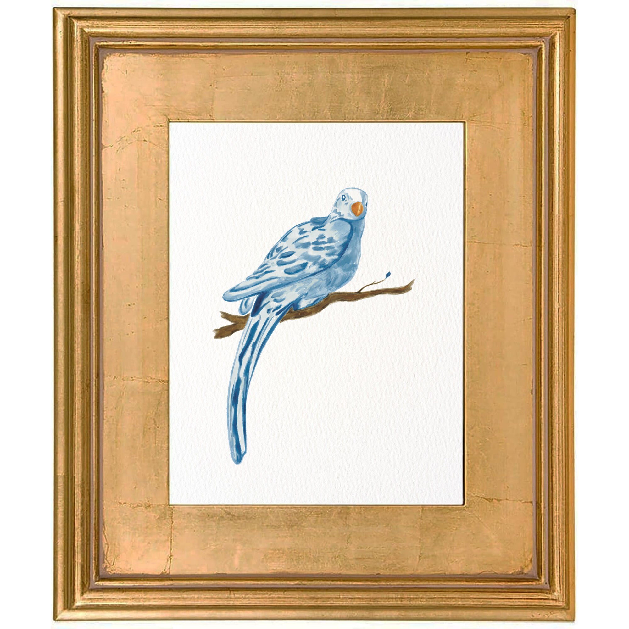 Blue Bird Printable Art Wall Art Blue and White Bird Posters Printable ...