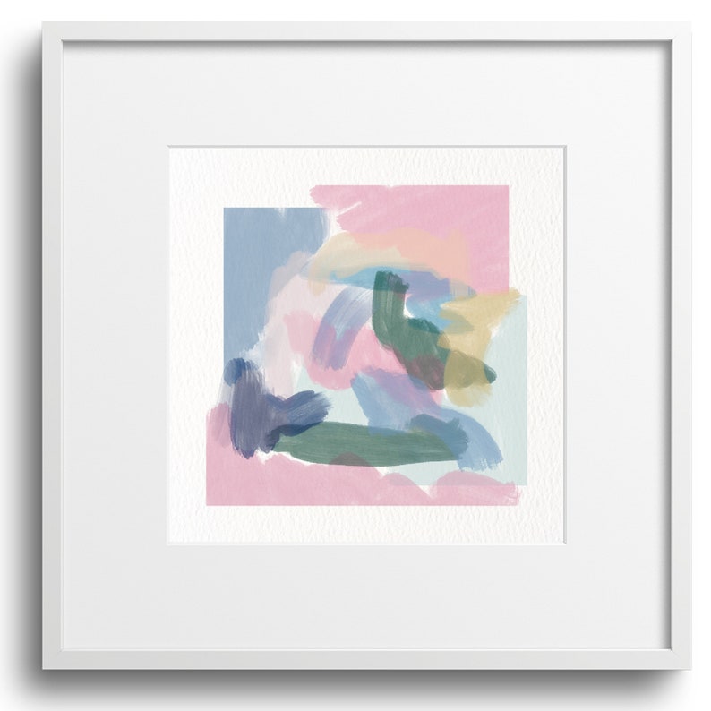 12x12 Abstract Set of Three Printable Art Square Wall Art Pink Posters ...