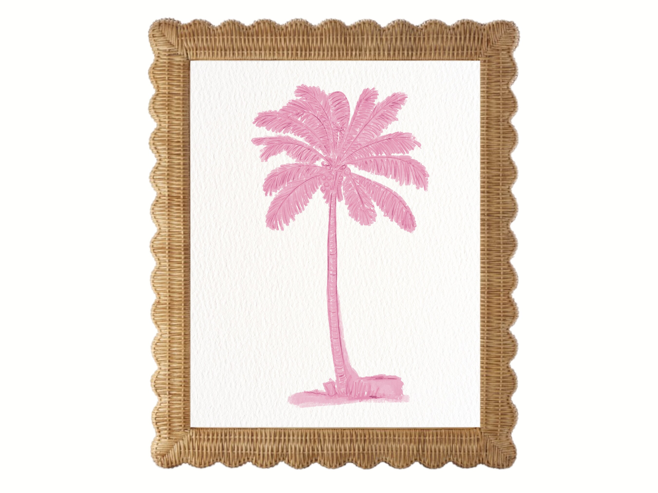 Pink Palm Tree Printable Art Wall Art Pink Palm Tree Posters Printable ...