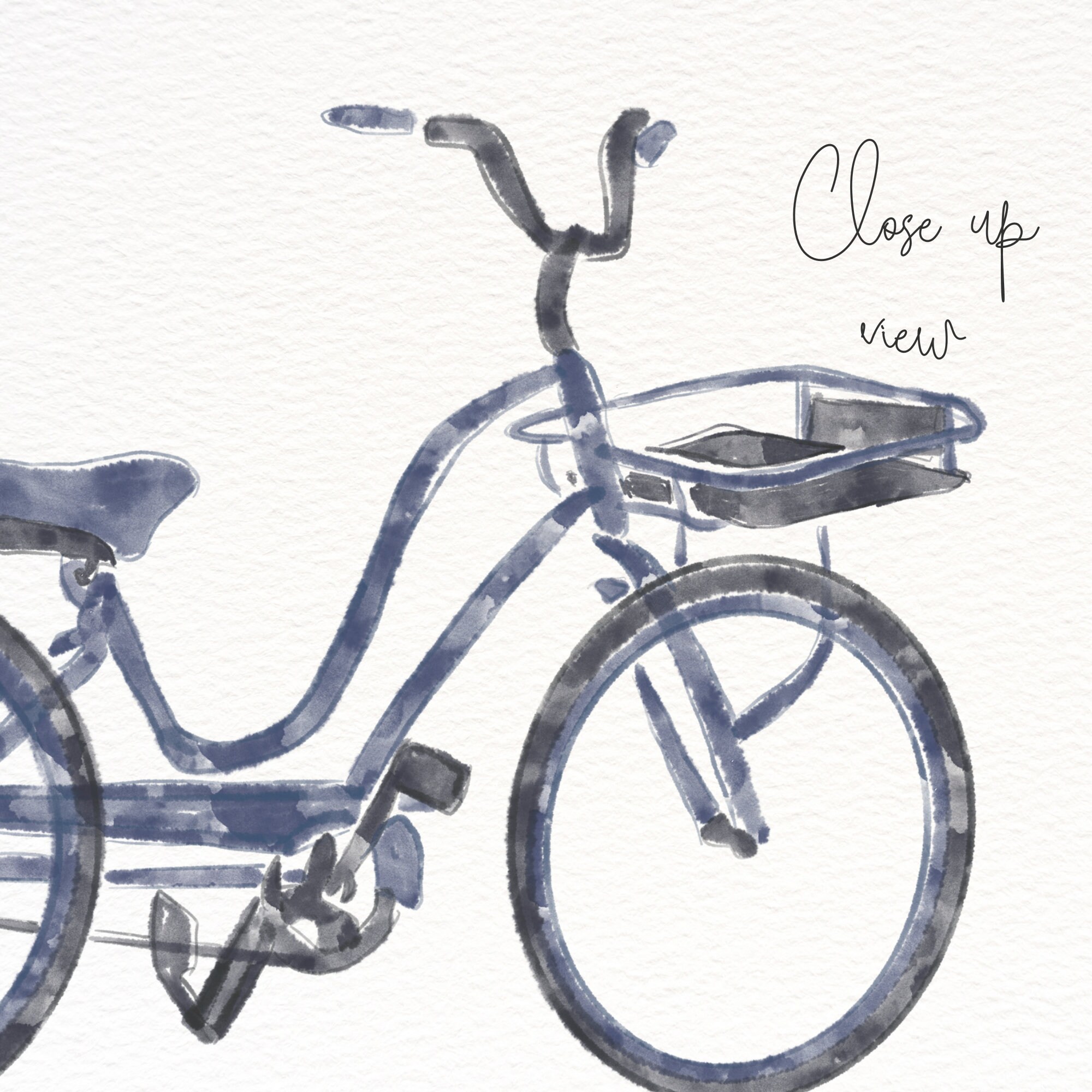 Blue Bicycle Printable Art ~ Square Wall Art ~ Blue Bike Posters ...