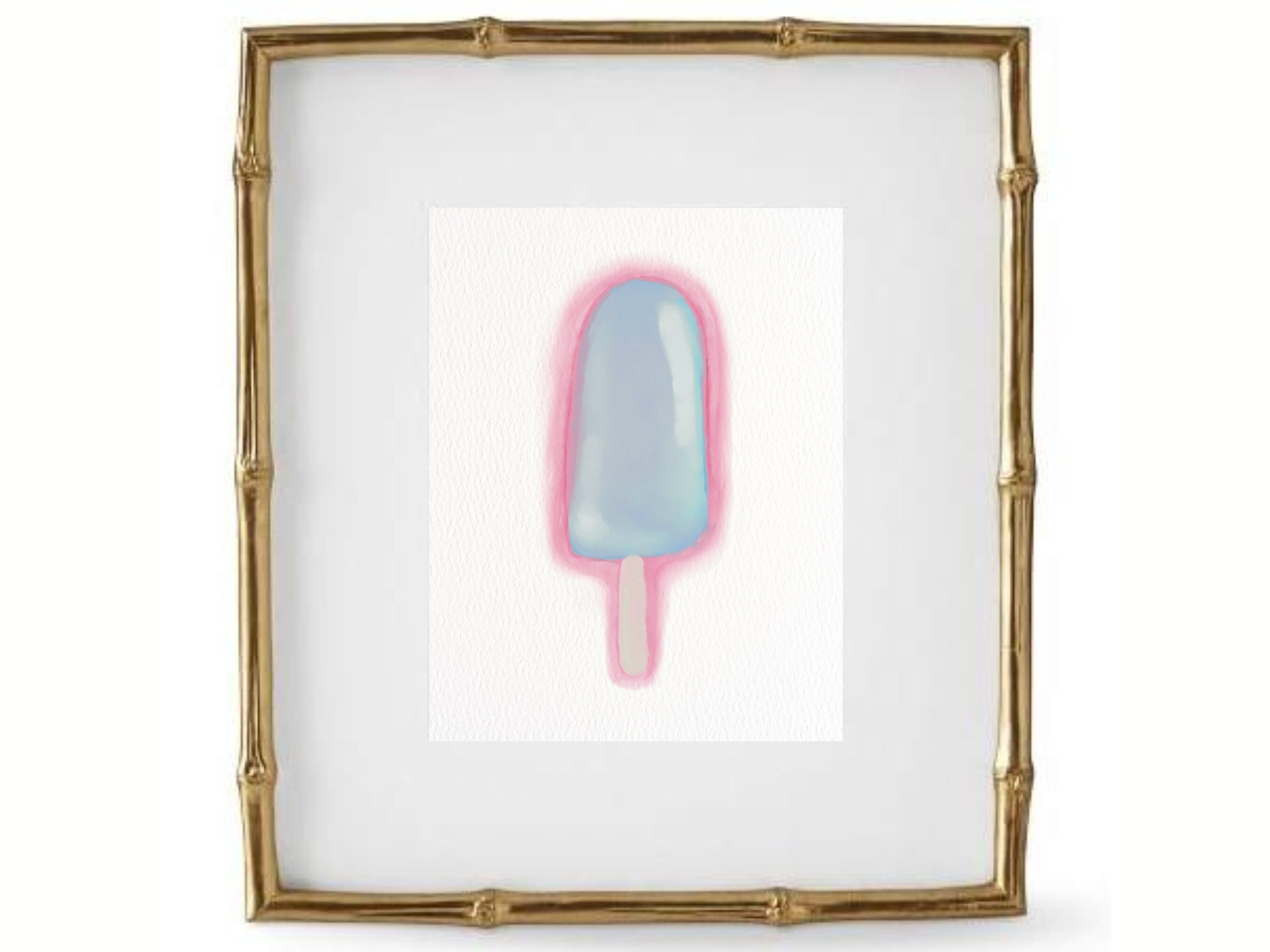 Blue Ice Pop Watercolor Printable Art ~ Home Wall Art ~ Watercolor Ice ...