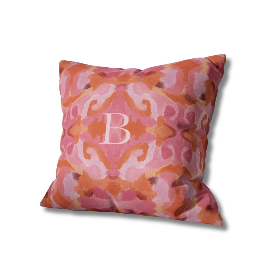 Watercolor Pink and Orange Square Pillowcase ~ Home Decor ~ Pink and ...