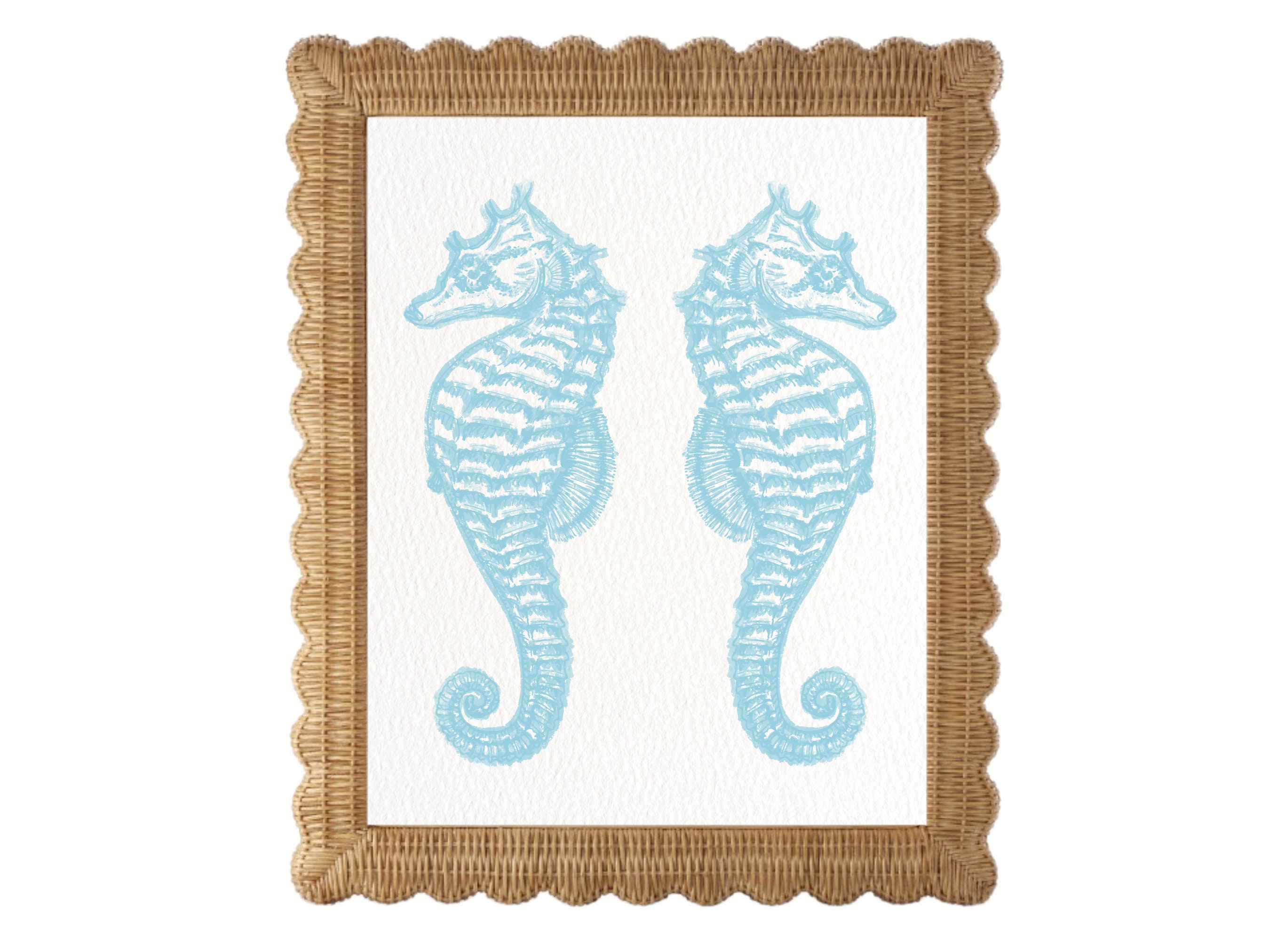 Blue Seahorses Printable Art ~ Wall Art ~ Blue Seahorses Posters ...