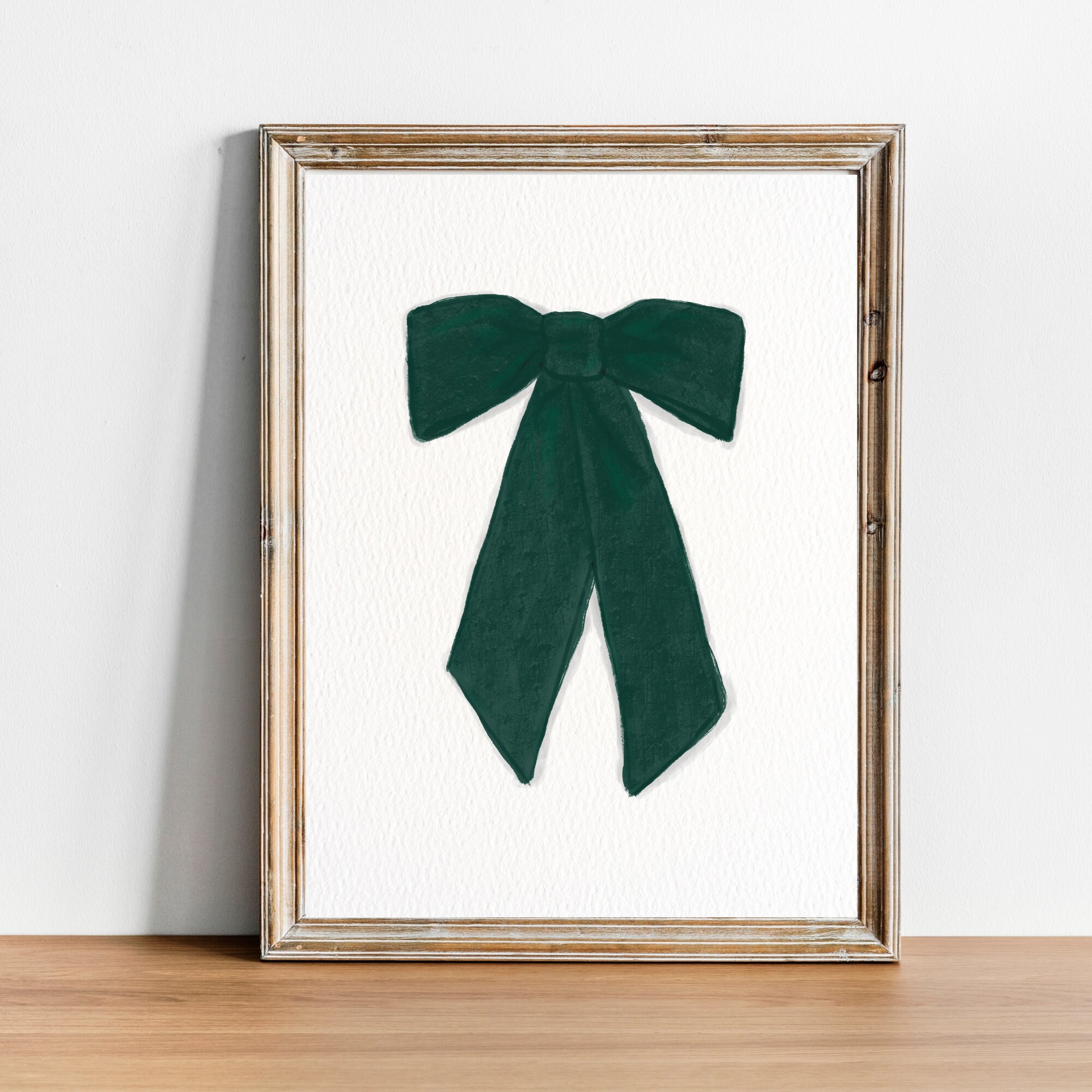 Emerald Green Velvet Bow Art Print (digital Download) - Etsy