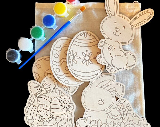 Easter Wood Paint Set - Etsy