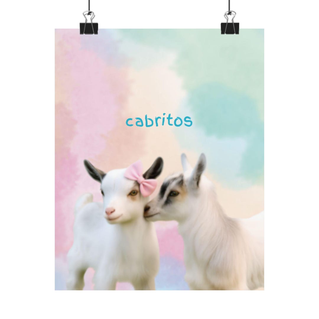 Vertical Posters, Cute Baby Goats Art Print, Nursery Decor, Kids Room ...