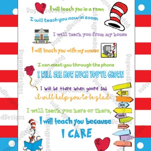 Dr Seuss Themed Printable From Teacher to Student - Etsy