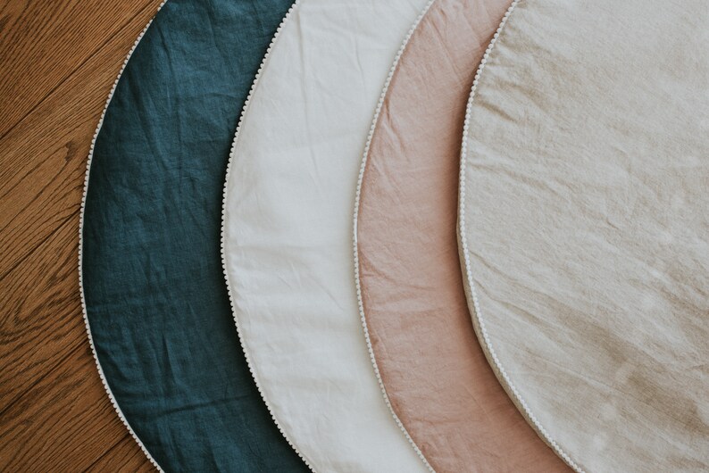 Linen Play Mat/ Baby Play Mat/ Nursery Play Mat/ Natural Linen Play Mat ...