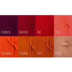 1/4 Inch (6mm) COLORED Braided Skinny Flat Elastic Sold by the Yard 1 ...