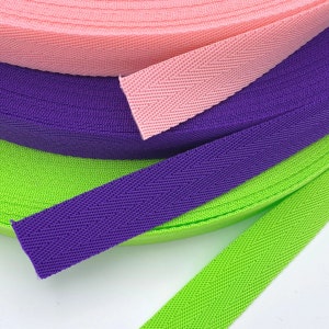 1 Inch Herringbone Nylon Webbing by the Yard, Lightweight Webbing, Bag ...