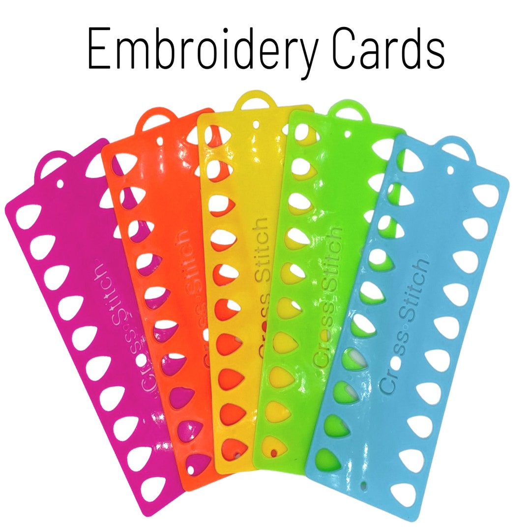 Set of 5 Embroidery Floss Organizer Thread Sorter Cross Stitch Card - Etsy