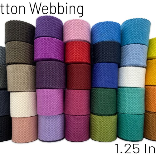 1 1/4 Inch Wide Cotton Webbing 32mm Colored Webbing by the - Etsy