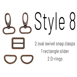 1 Inch Craft Hardware Set of 5, ANTIQUE COPPER Handbag Kit, Swivel ...
