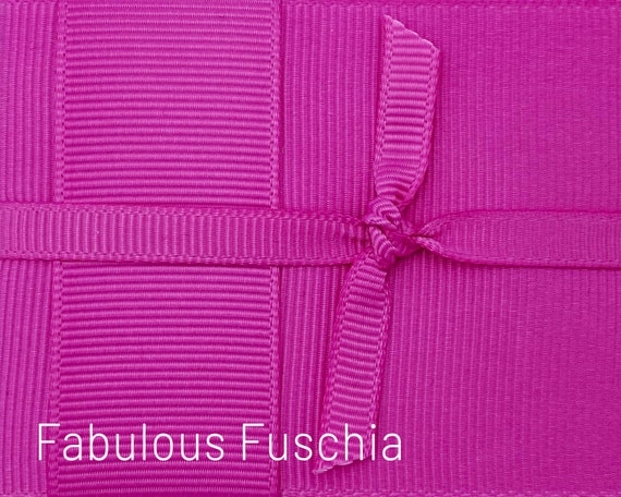 Fabulous Fuschia GROSGRAIN Ribbon By The Yard CHOOSE Width & | Etsy