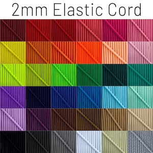 2mm Elastic Cording 5 Yards of Round Stretch Cord Jewelry Making - Etsy
