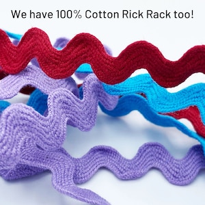 1/2 Inch POLYESTER Rick Rack (13mm) by the Yard - 22 Colors Ric Rac ...