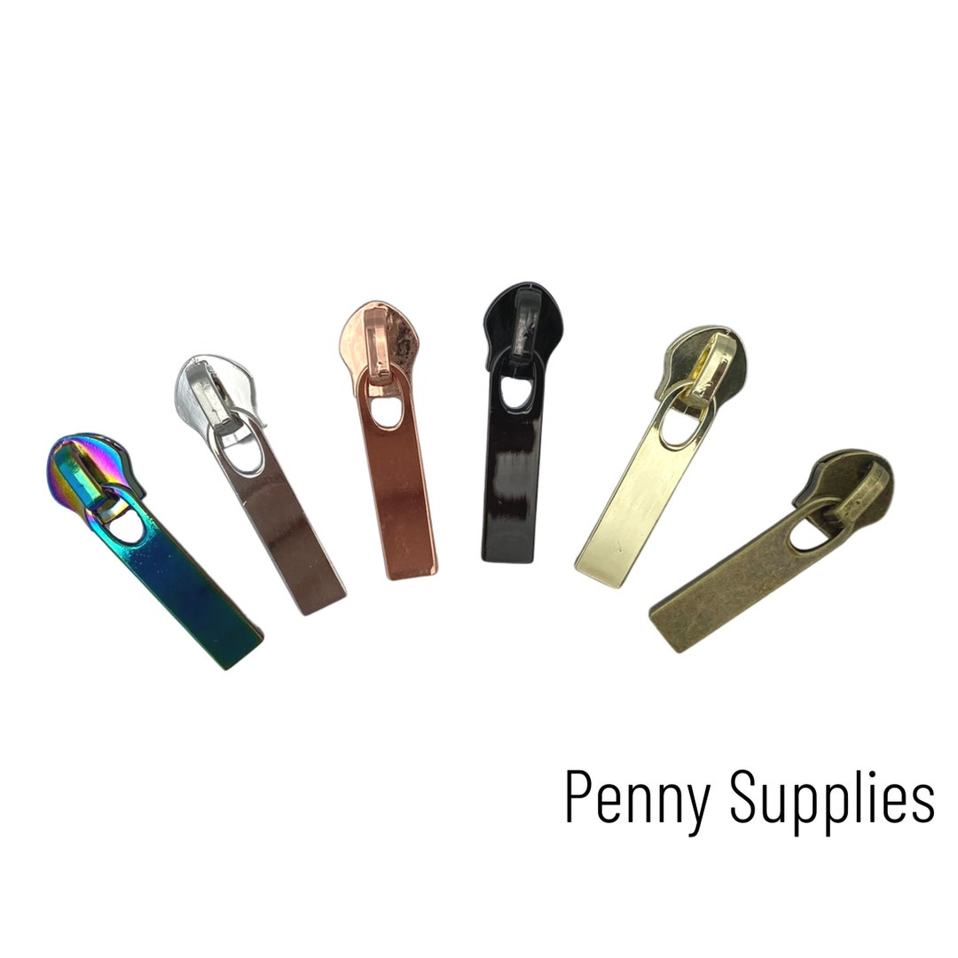 STYLE 14, Size #5 Metal Zipper Pull, SET OF 3 or Variety Pack ...