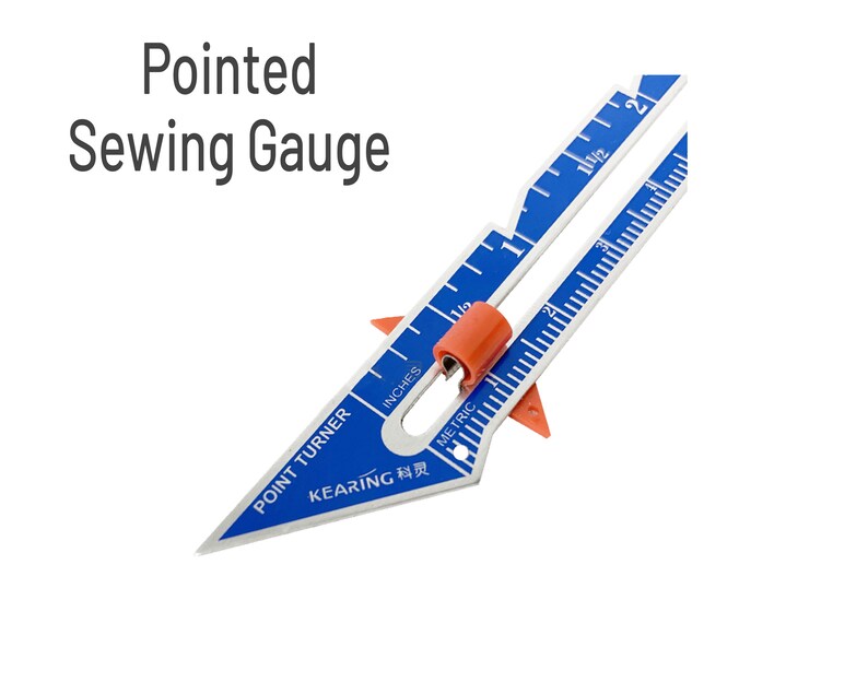 Blue Aluminum Pointed Sewing Gauge Sewing Ruler Knitting Gauge - Etsy