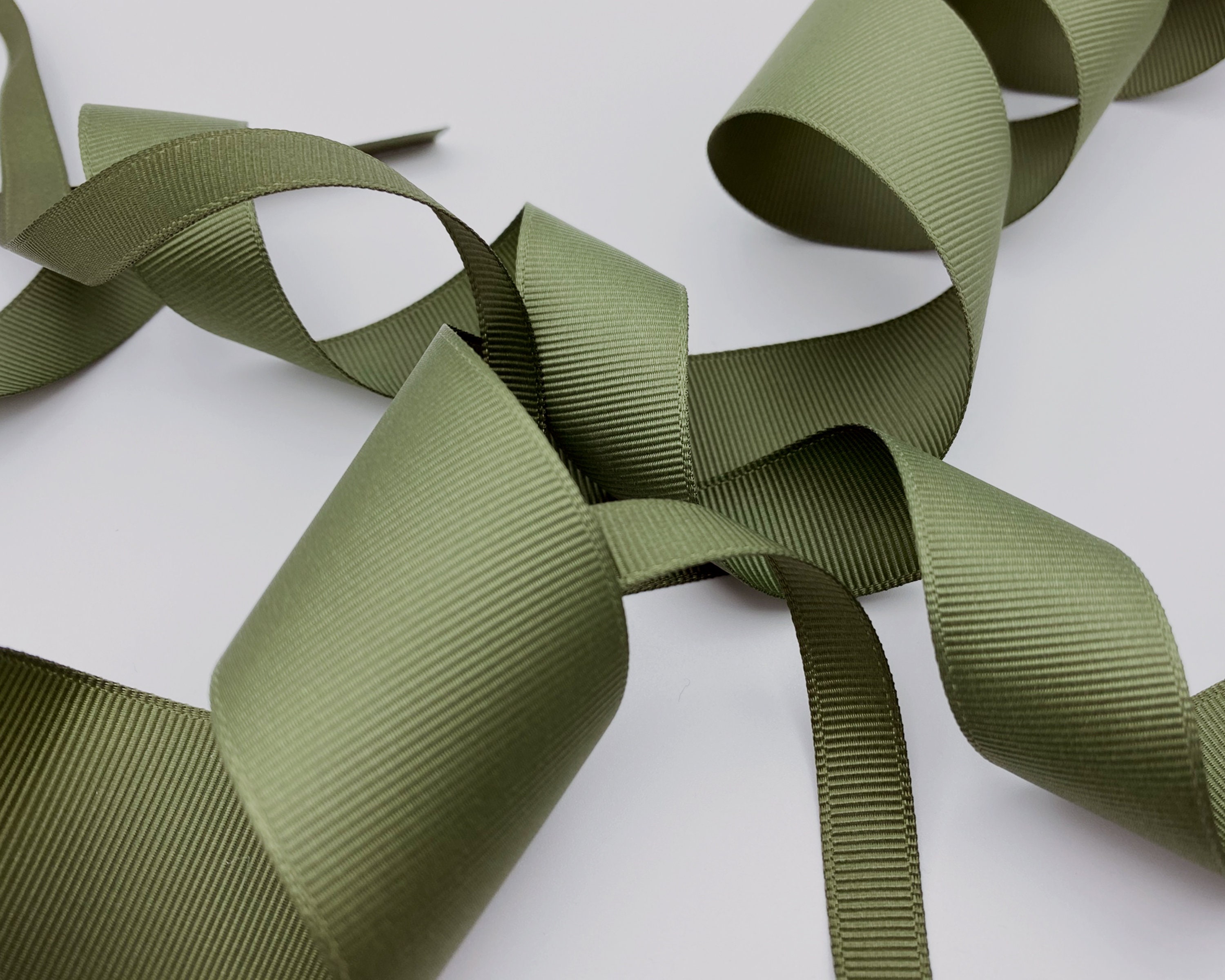 Magical Moss Green GROSGRAIN Ribbon By The Yard CHOOSE Width & | Etsy