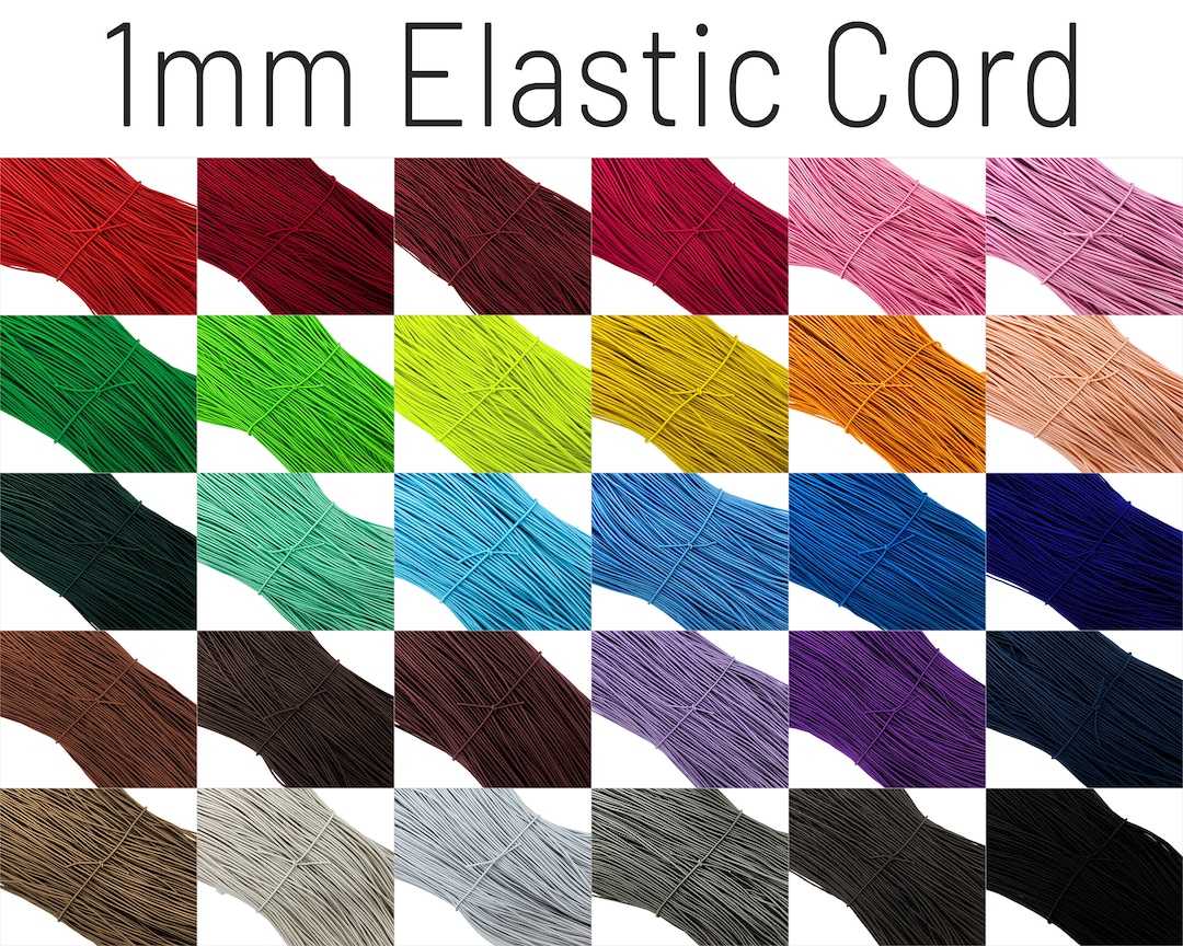 Clearance-1mm Elastic Cording 3/5 Yards of Round Stretch Cord - Etsy