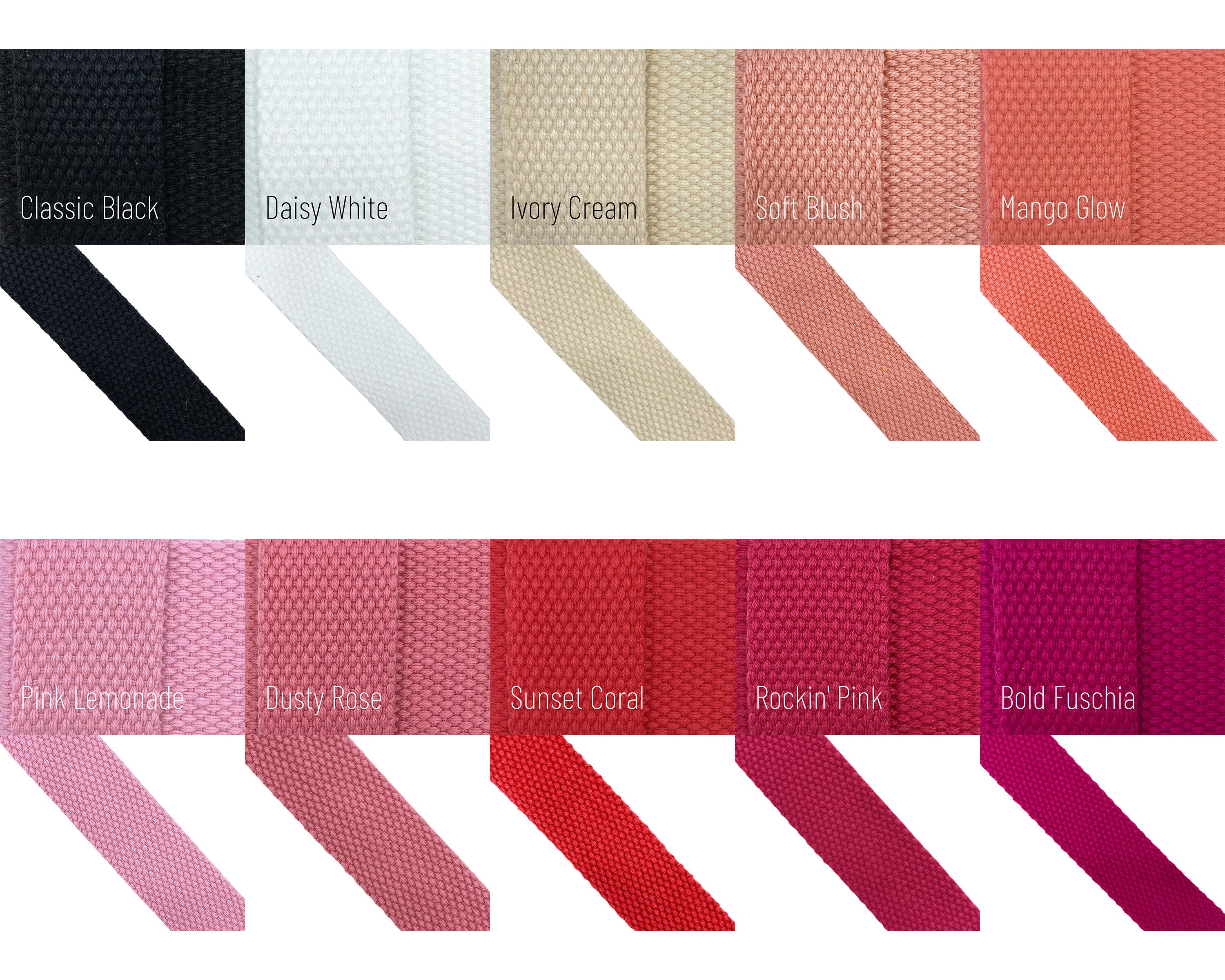 1 Inch Wide Cotton Webbing 25mm Colored Webbing by the Yard - Etsy