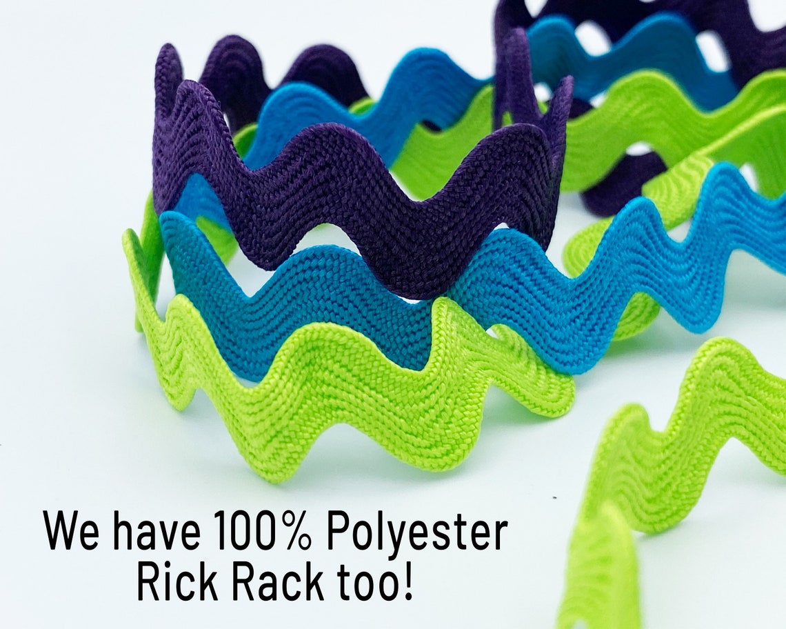 3/8 Inch COTTON Rick Rack 10mm by the Yard 22 Colors Ric - Etsy