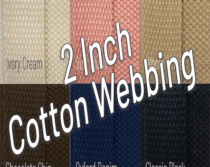 2 Inch Wide Cotton Webbing 50mm Colored Webbing by the Yard - Etsy