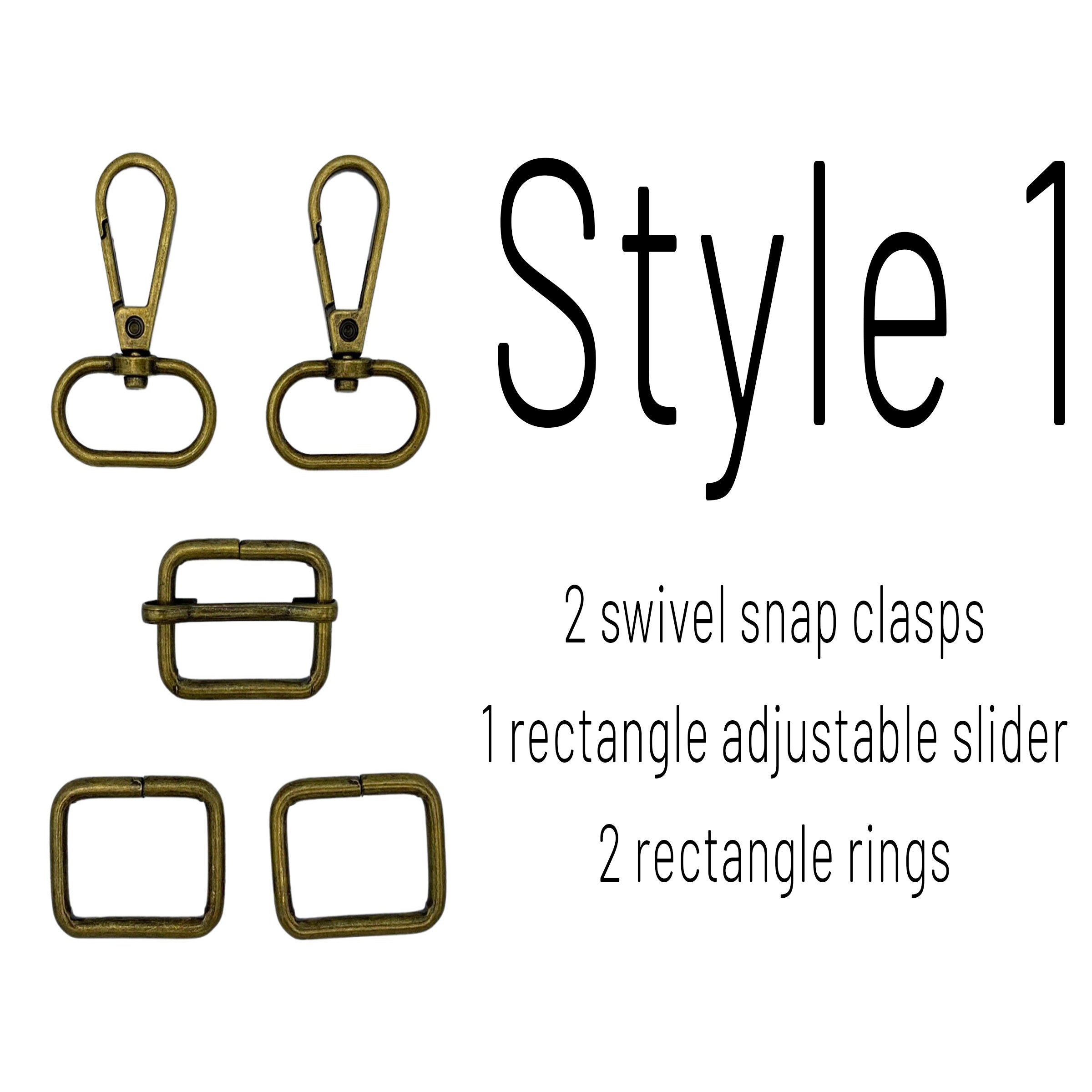 1 1/4 Inch Craft Hardware Set of 5, ANTIQUE BRASS Handbag Kit, Swivel ...