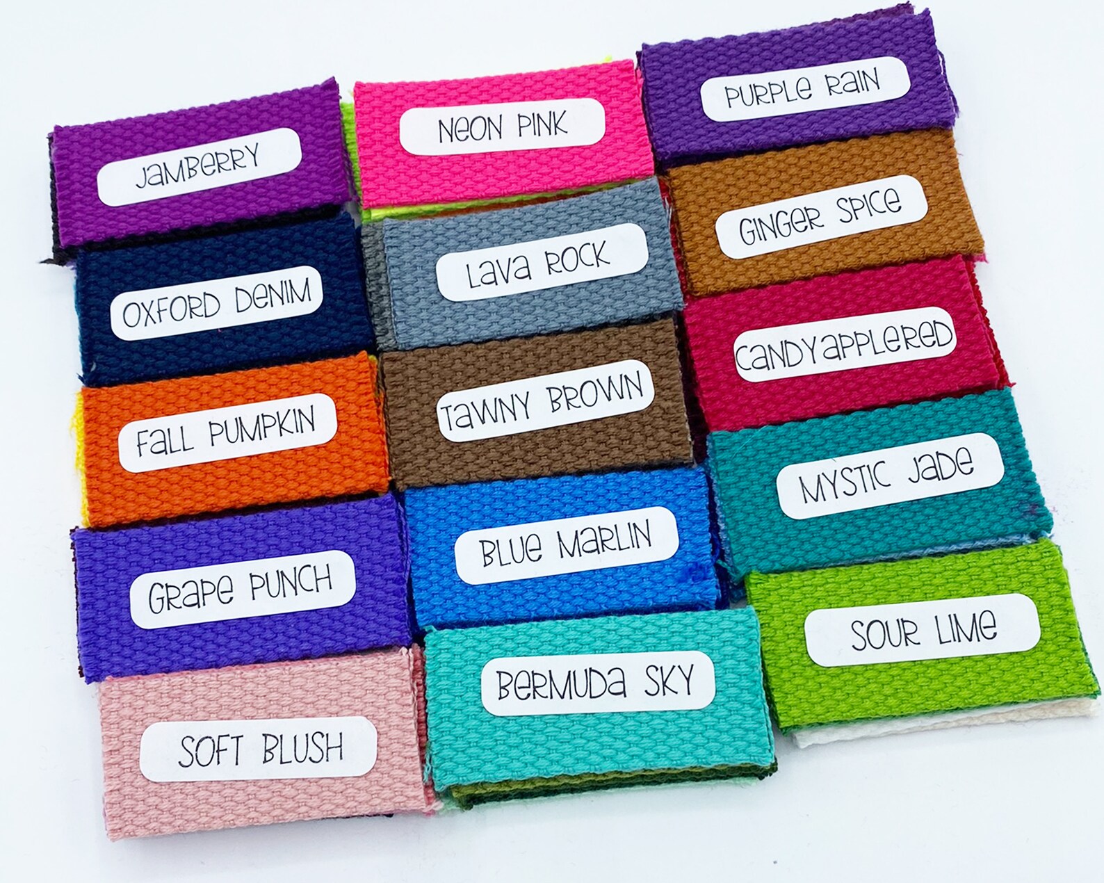 Sample Set 1 Inch Wide Cotton Webbing 64 Color Swatches - Etsy