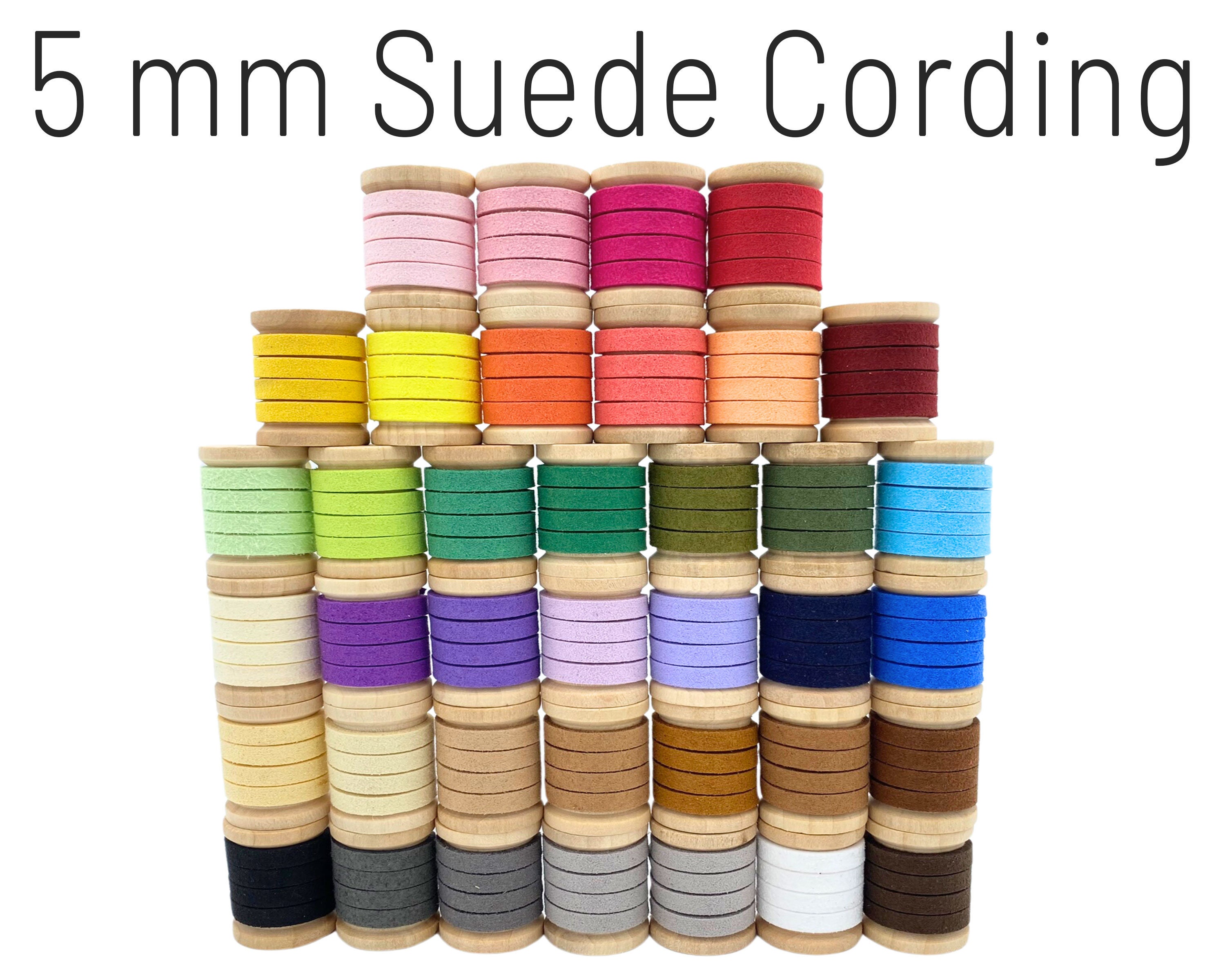 5mm Premium Korean Faux Suede Cord Leather Cording Flat Velvet String ...