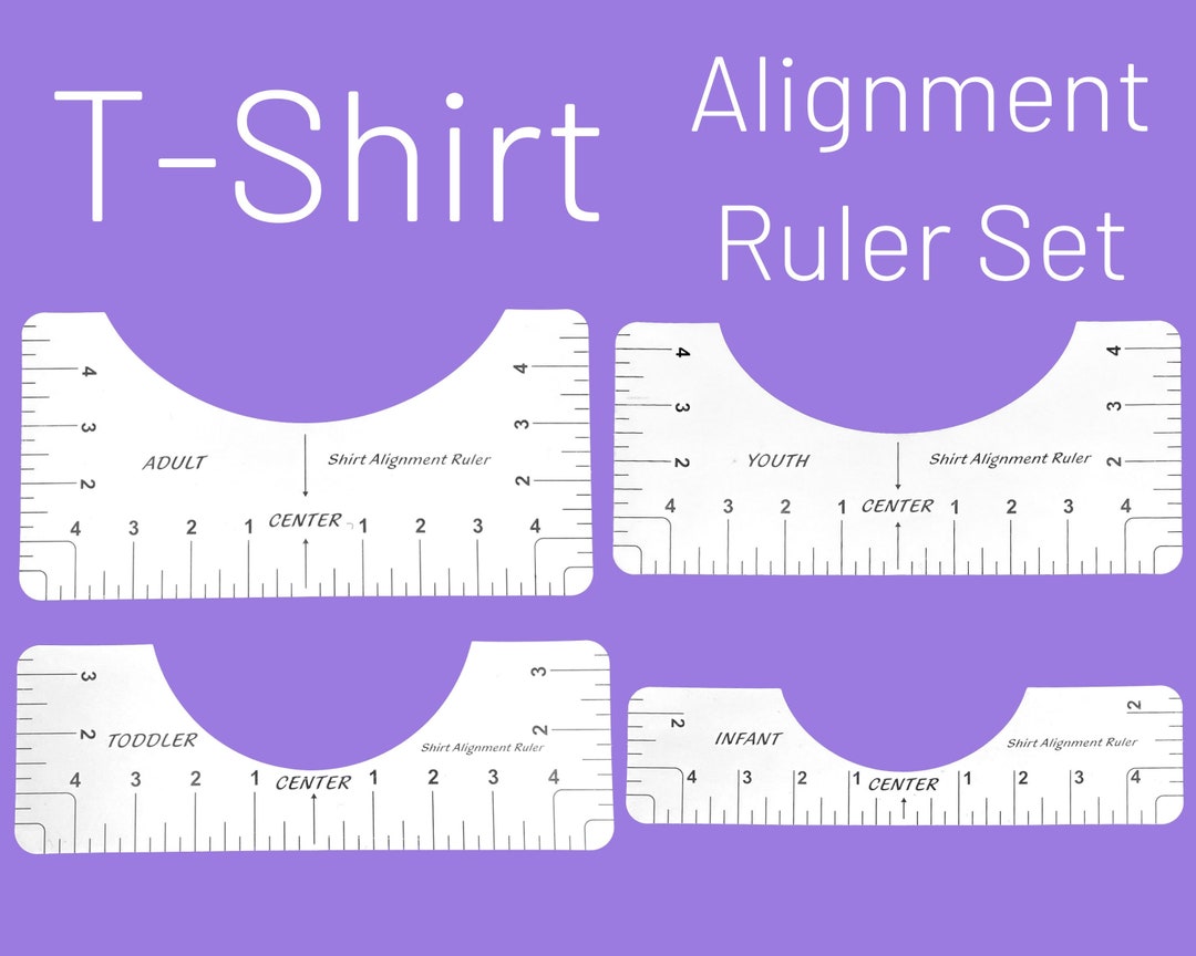 Clearance-t-shirt Alignment Ruler Guides 4 Pack Made of - Etsy