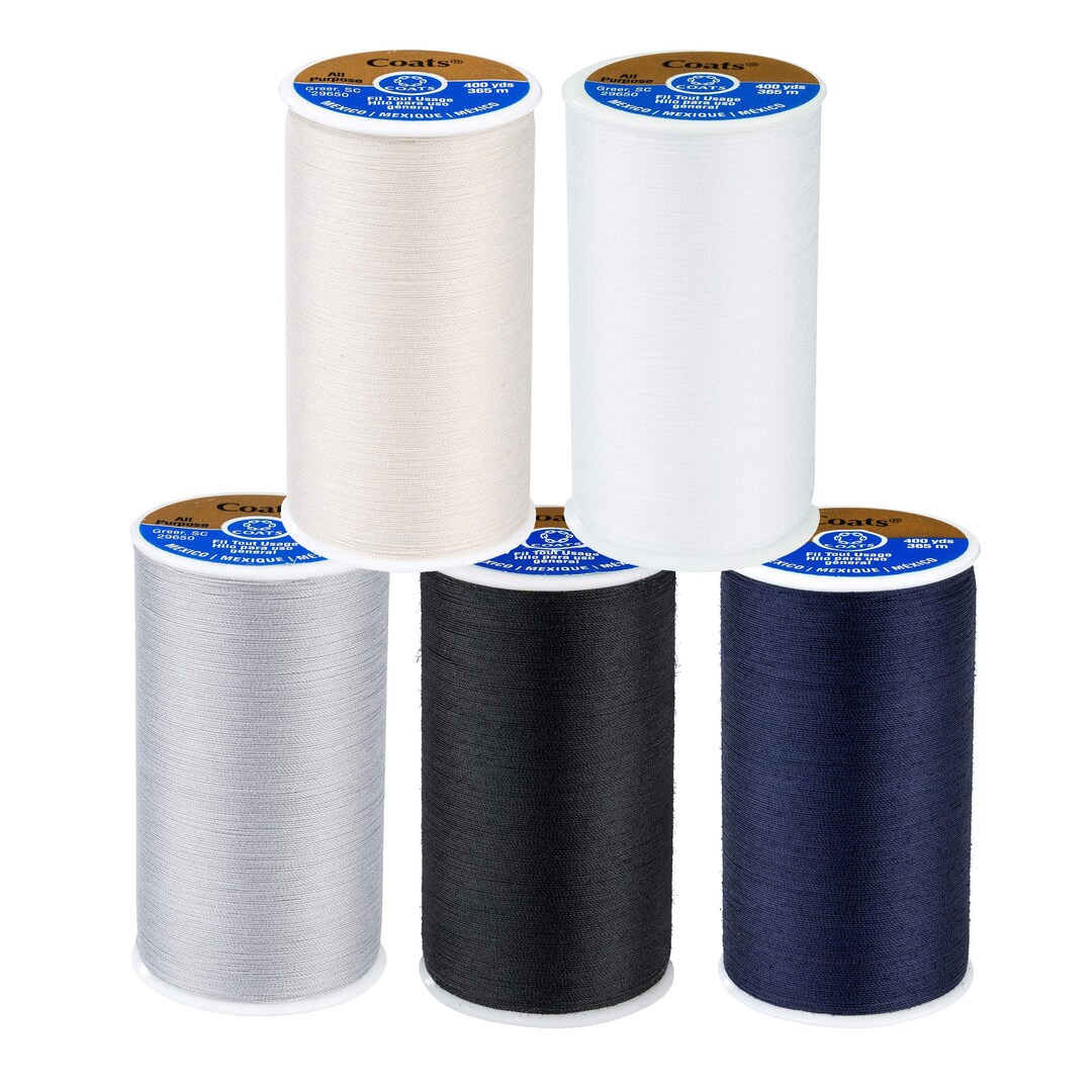 Clearance-coats & Clark 400 Yards All Purpose Thread | White | Black ...