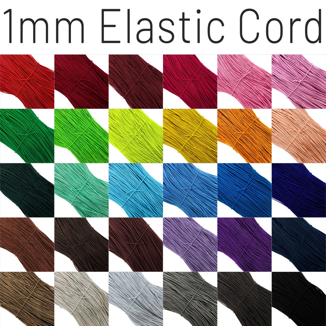 Clearance-1mm Elastic Cording 3/5 Yards of Round Stretch Cord Jewelry ...