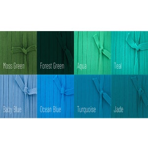 1/4 Inch (6mm) COLORED Braided Skinny Flat Elastic Sold by the Yard 1 ...