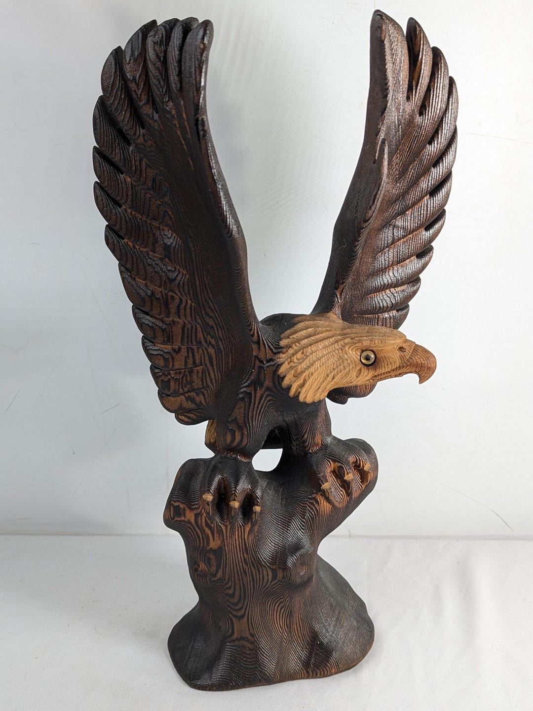 Canadian Hand Carved Eagle Sculpture - Etsy