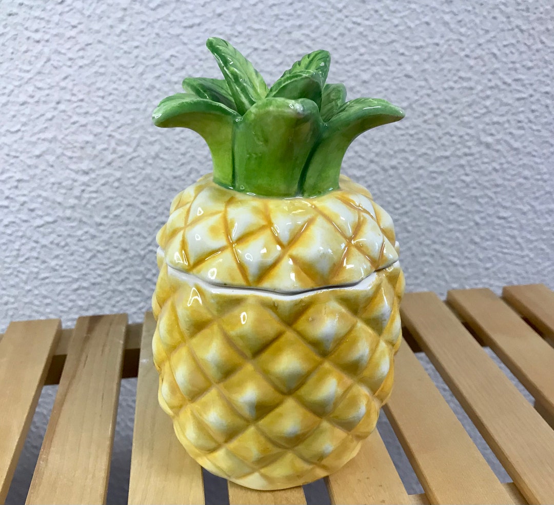 Ceramic Pineapple, Pineapple, Hand Painted, Decoration, Yellow, Medium ...