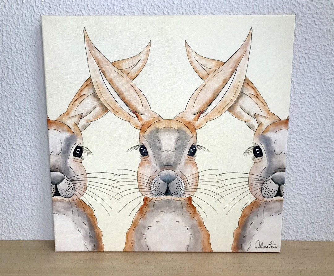 Frame With Rabbits Painting, Pop Art, Pop Painting, Rabbits, Art for ...