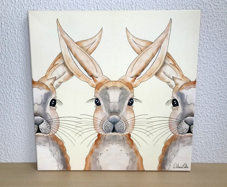 Frame With Rabbits Painting, Pop Art, Pop Painting, Rabbits, Art for ...