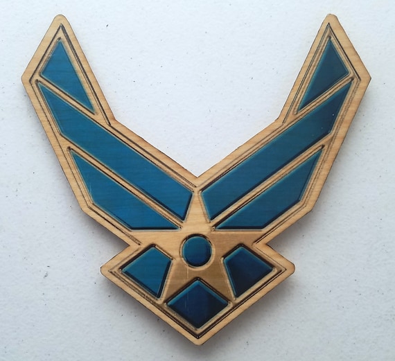 US Air Force Symbol on Rustic Wood - Etsy