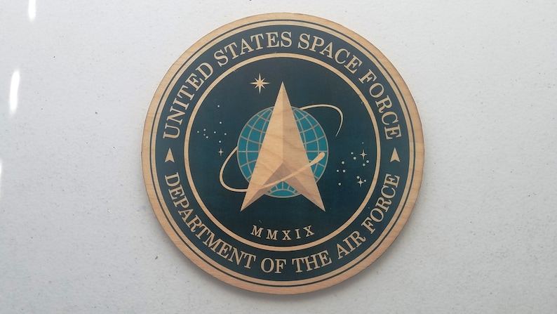 US Space Force Seal on Rustic Wood - Etsy