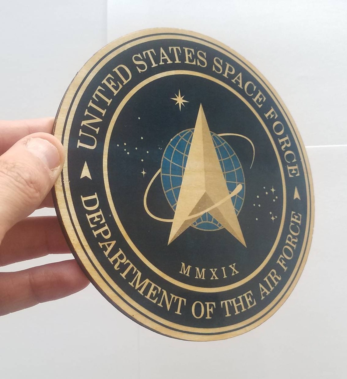 US Space Force Seal on Rustic Wood 6.25 Inches - Etsy