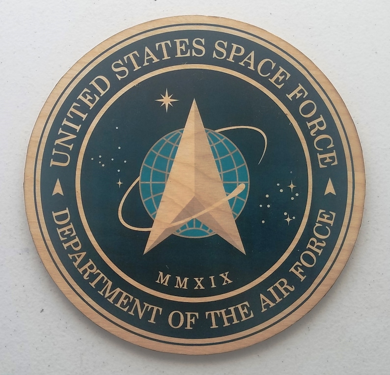 US Space Force Seal on Rustic Wood - Etsy