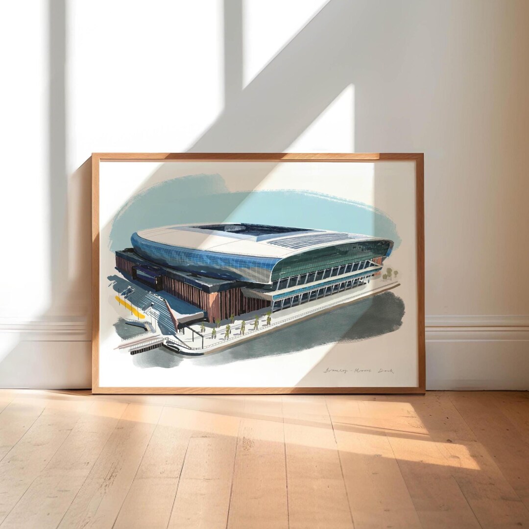 Everton Art Print / Hill Dickinson Stadium Print / Football Art Print ...