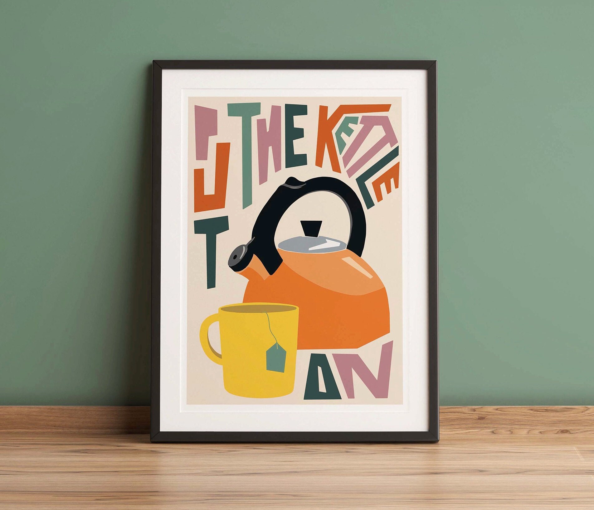 Put the Kettle on Art Print / Kitchen Wall Art / Art for - Etsy UK