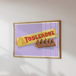 Toblerone Art Print / Kitchen Wall Art / Food Poster Print / Chocolate ...