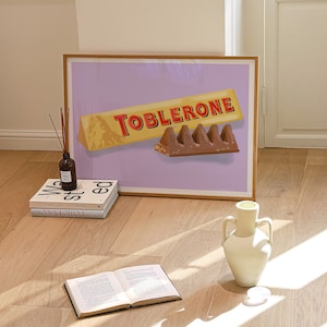 Toblerone Art Print / Kitchen Wall Art / Food Poster Print / Chocolate ...