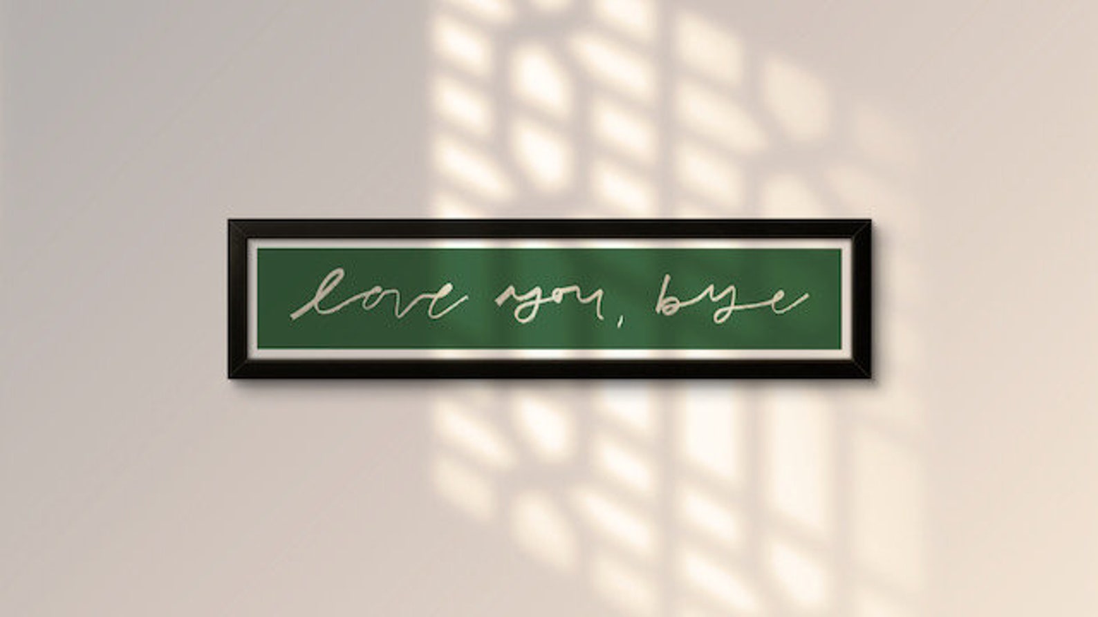 Love You, Bye Panoramic Art Print / Colourful Print / Typography Sign ...