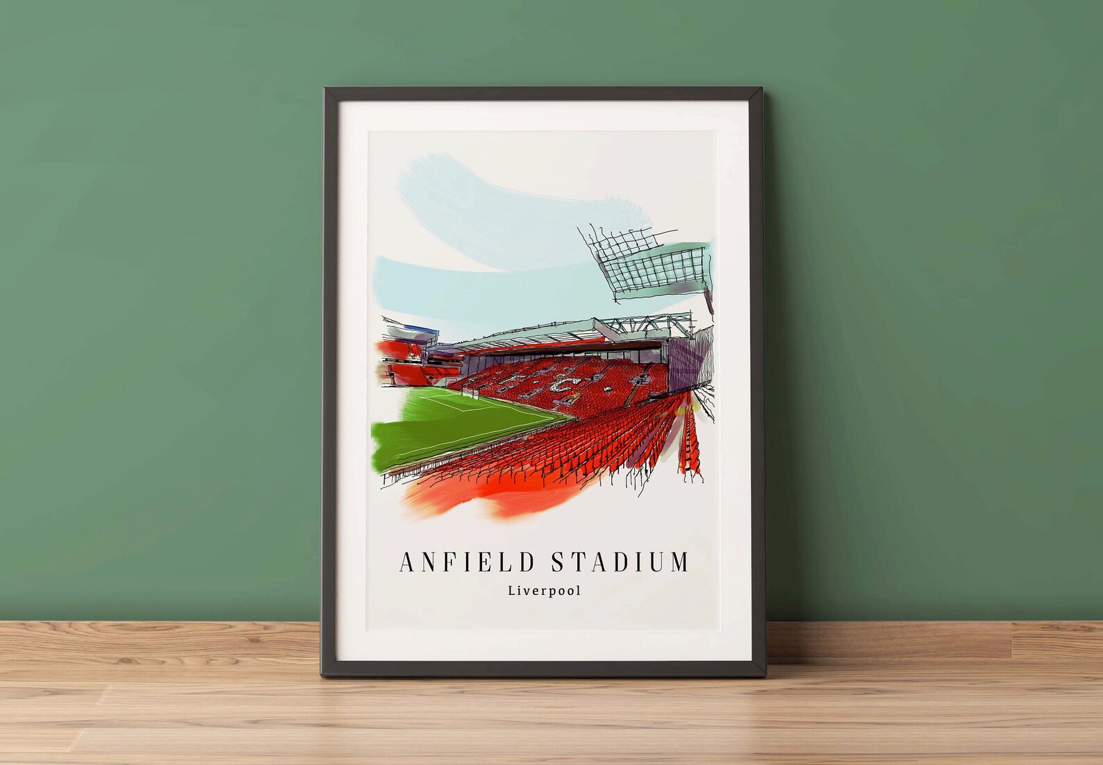 Anfield Art Print / Liverpool Wall Art / Football Art Print / - Etsy UK