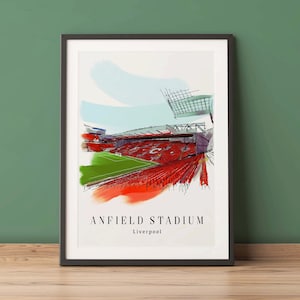 Anfield Art Print / Liverpool Wall Art / Football Art Print / - Etsy UK
